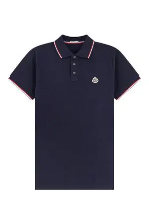 MONCLER Short-sleeve Polo 'black/navy'