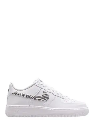 Nike Force 1 'gs Zebra Swoosh Sneakers - White