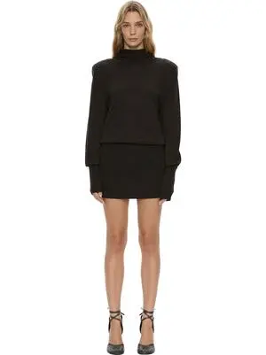 Christopher Esber Cesura Cowl Sweater Dress - Black
