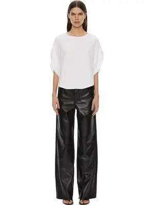 Christopher Esber Troy Deconstructed Leather Jean - Black