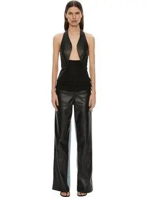 CHRISTOPHER ESBER CHRISTOPHER ESBER Tailored Slope Leather Halter Top