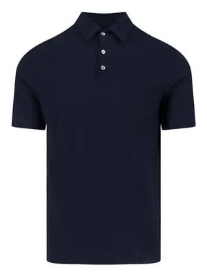 ZANONE Short Sleeve Polo Shirt - Blue