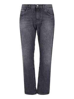 Dolce & Gabbana Slim-fit Straight-leg Jeans - Black