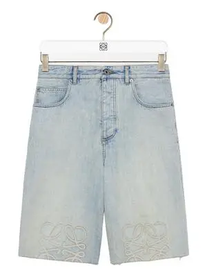 Loewe LOEWE Anagram Denim Shorts Washedblue