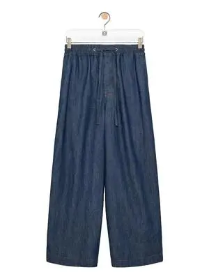 Loewe Drawstring Wide-leg Trousers - Denimblue
