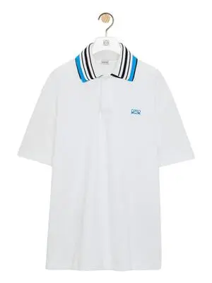 Loewe Embroidered Logo Polo Shirt - White