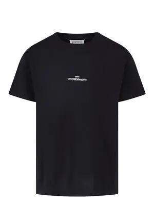 MAISON MARGIELA Logo Crewneck T-shirt - Black