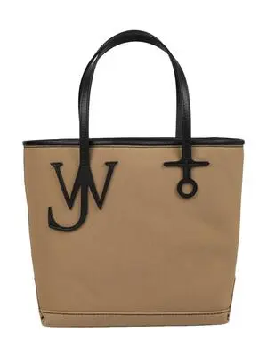 JW Anderson Jw Anderson Canvas Tote Bag With Leather Trim Beige
