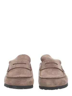 BIRKENSTOCK BIRKENSTOCK Suede Slip-On Clogs Grey