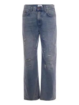 HAIKURE Distressed Straight-leg Jeans - Blu