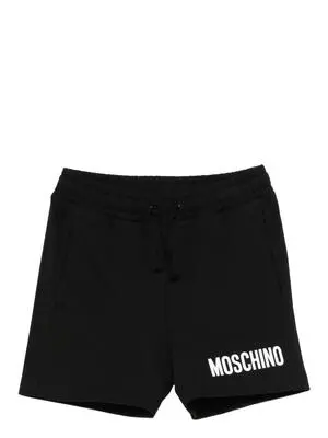 Moschino Print Drawstring Shorts - Black