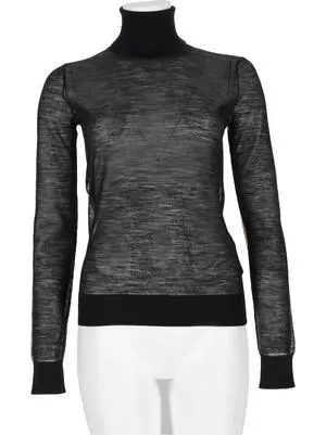 MAISON MARGIELA MM6 Maison Margiela Sheer Turtleneck Long Sleeve Top