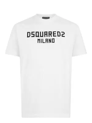 Dsquared2 Graphic Logo Cotton T-shirt - White