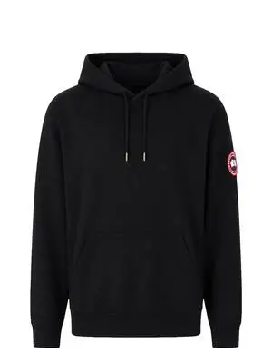 Canada Goose Pullover Hoodie With Logo Patch - Black