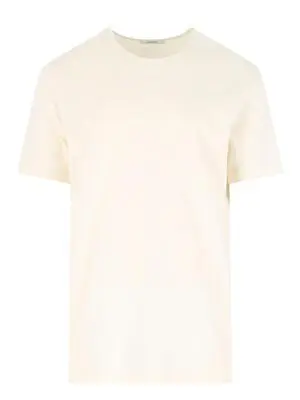LEMAIRE Short-sleeve Crewneck T-shirt - Cream
