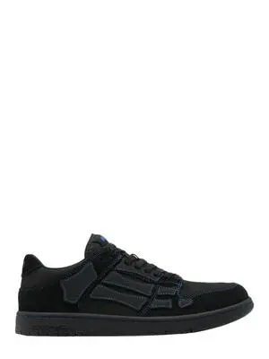 Amiri Suede Sneakers With Bone Appliqués - Nero