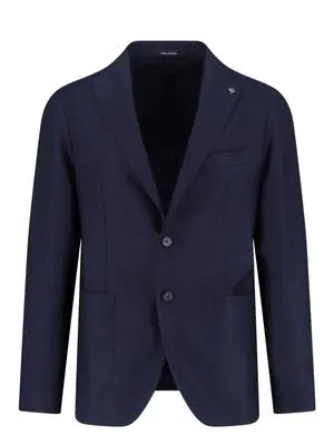 Tagliatore Slim Fit Single-breasted Blazer - Blue