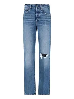 POLO RALPH LAUREN POLO RALPH LAUREN Distressed Straight-Leg Jeans