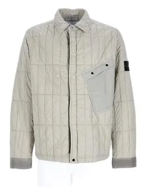 Stone Island Quilted Zip-up Jacket - Beige