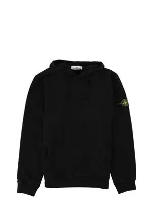 Stone Island Cotton Hoodie Sweatshirt - Black