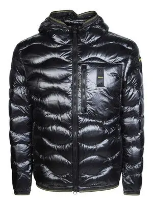 BLAUER. Wave Quilted Puffer Jacket - Nero