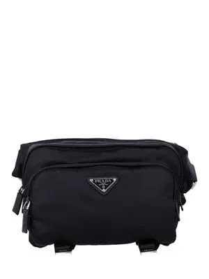 PRADA Prada Nylon Belt Bag With Logo Patch