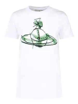VIVIENNE WESTWOOD Vivienne Westwood Graphic Print T-Shirt Dress White