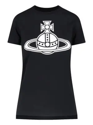 VIVIENNE WESTWOOD Orb Logo Graphic T-shirt - Black