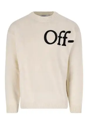 Off-White Logo Crewneck Sweater - Cream