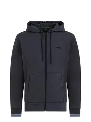 BOSS Zip-up Cotton Hoodie - Grey