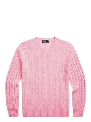 Ralph Lauren Cable-knit Crewneck Sweater - Pink