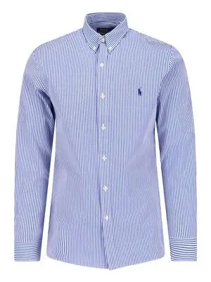 Polo Ralph Lauren Polo Ralph Lauren Men's Striped Button-Down Dress Shirt Blue