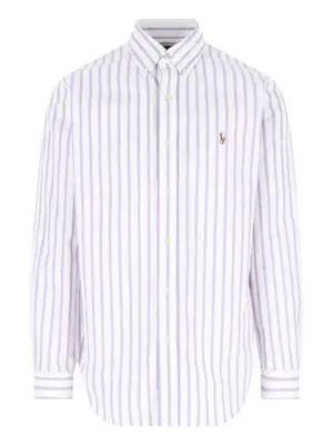 Polo Ralph Lauren Polo Ralph Lauren Men's Striped Button-Down Dress Shirt Violet