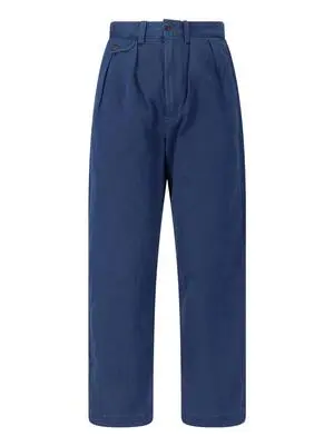 Polo Ralph Lauren Pleated High-waist Wide-leg Trousers - Blue