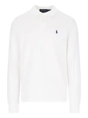Polo Ralph Lauren Long Sleeve Cotton Polo Shirt - White