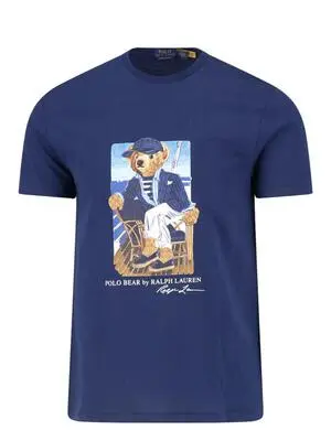 Polo Ralph Lauren Polo Bear Graphic Crewneck T-shirt - Blue