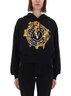 VERSACE VERSACE JEANS COUTURE Graphic Logo Hoodie Sweatshirt