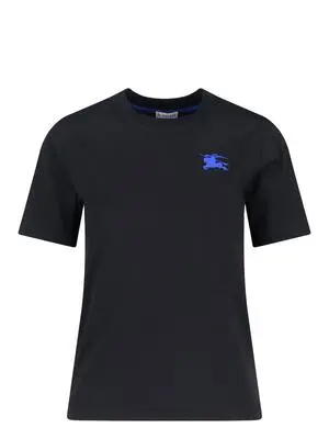 Burberry Crew Neck Short Sleeve T-shirt - Black