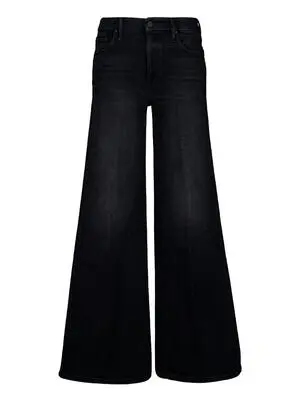 MOTHER Mother The Roller Sneak Denim Jeans Black