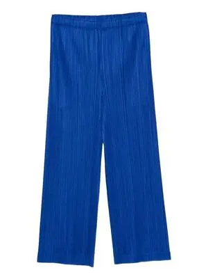 ISSEY MIYAKE PLEATS PLEASE ISSEY MIYAKE Pleated Wide-Leg Cropped Trousers