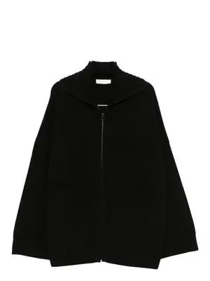 THE FRANKIE SHOP Veda Wool Oversized Cardigan - Black