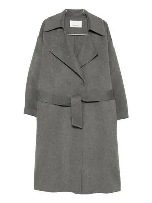 THE FRANKIE SHOP THE FRANKIE SHOP Issen Wool Blend Coat Grey