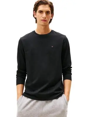 Tommy Hilfiger Men's Long-sleeve Everyday T-shirt - Black