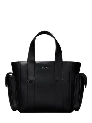 Calvin Klein Webbing Strap Small Tote Bag - Black