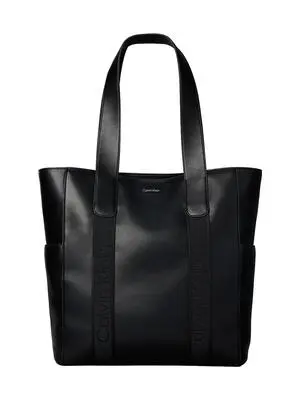 Calvin Klein Webbing Strap Tote Bag - Black