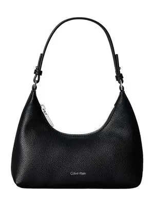 Calvin Klein Embossed Logo Convertible Shoulder Bag - Black