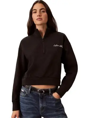 Calvin Klein Cotton Jersey Sweatshirt - Black