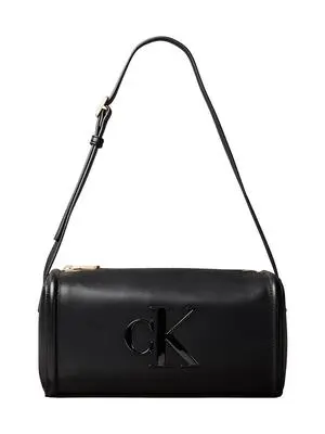 Calvin Klein Bold Monogram Slouchy Shoulder Bag Black