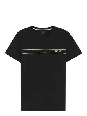 BOSS Logo Beach T-shirt In Cotton With Uv Protection