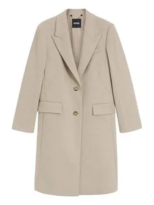 BOSS BOSS Single-Breasted Formal Wool Coat